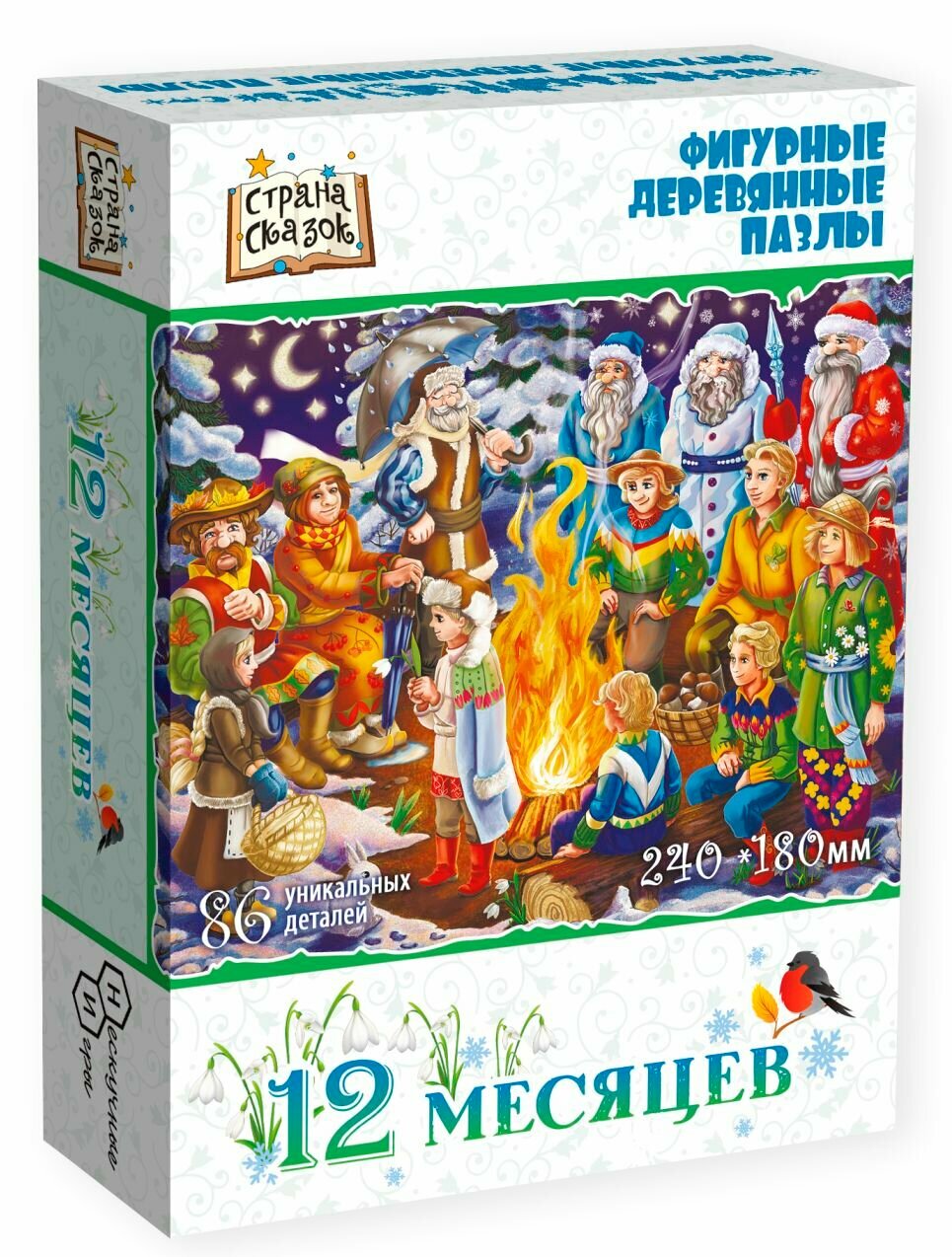 НИ Деревянный пазл Страна Сказок "12 месяцев", 79 деталей, 4+