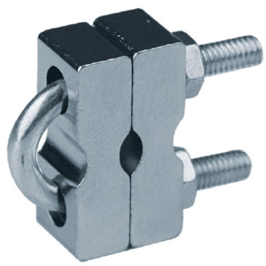 Клемма для проводов DKC / ДКС заземления для проволочного лотка, латунь с цинковый покрытием, диаметр 3-10мм, 1шт. / зажим