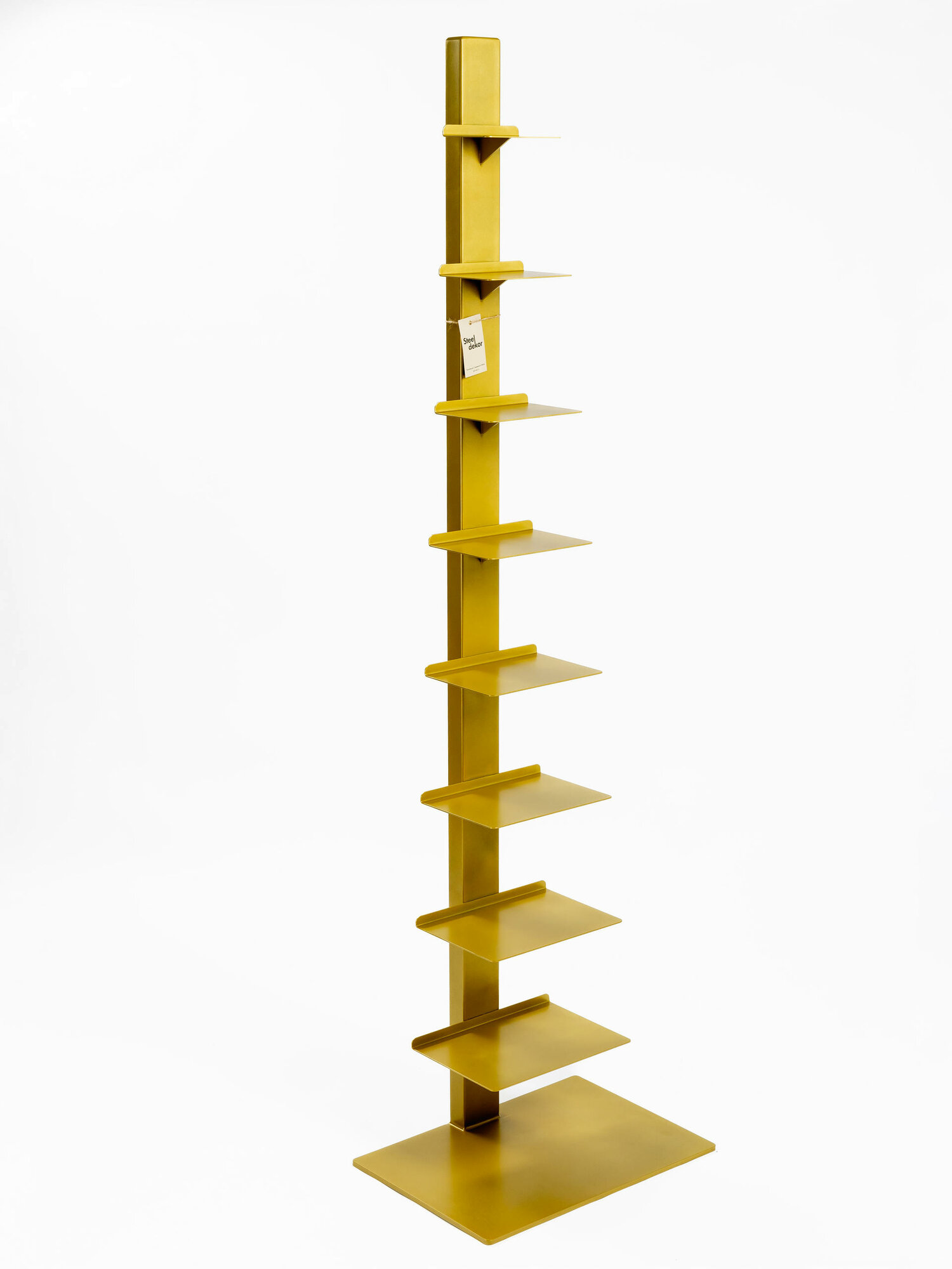 Стеллаж Steel Dekor "Золотой", для книг, металл, 180x50x35 см