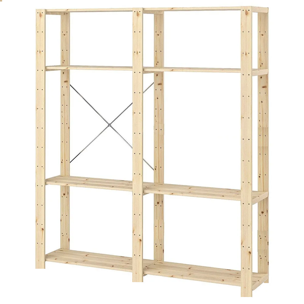 Стеллаж IKEA Hejne 154x30x171 см , 8 полок из реек, сосна