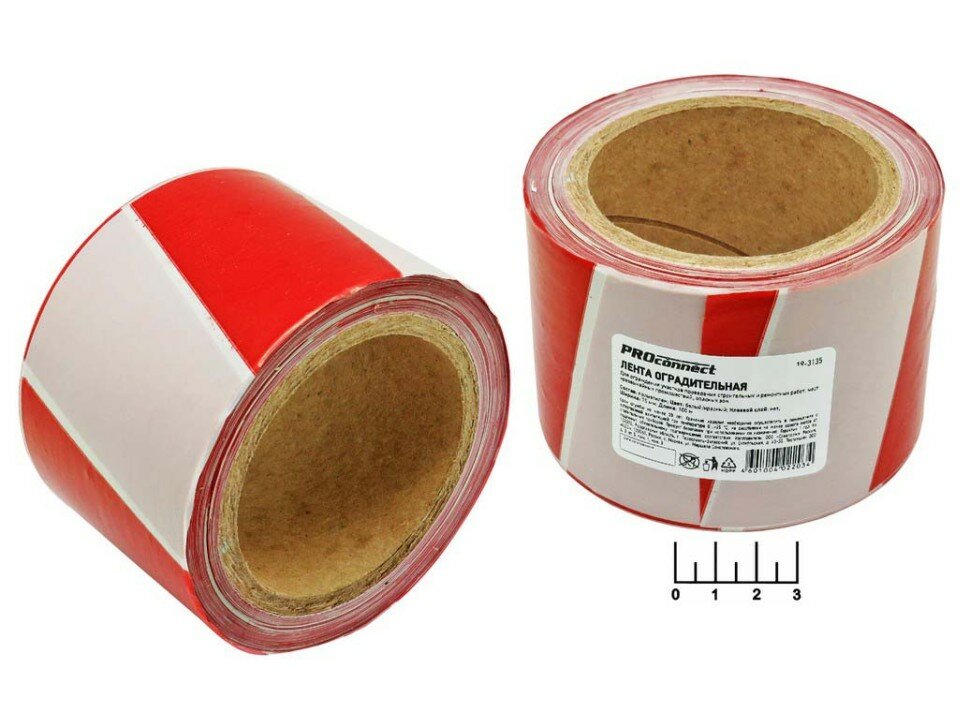 Лента сигнальная ЛСО 75*100 красно-белая (0560-0104)