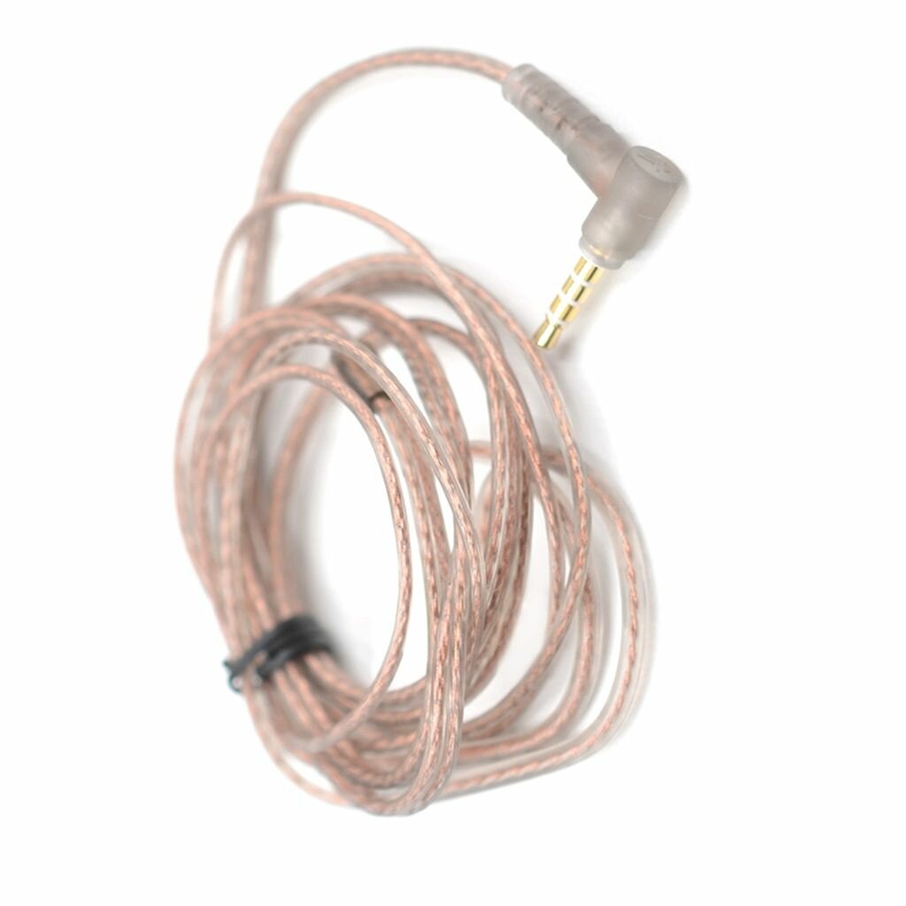 Кабель KZ из бескислородной меди высокой чистоты, двойной параллельный, кабель для наушников с позолоченными штырьками 0,75 мм - тип C без микрофона