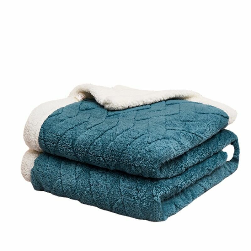Плед-одеяло Shag Patchwork Flannel Plaid Blanket Bedding — фото 1