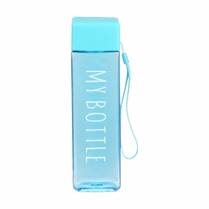 Бутылка для воды КНР My bottle, 450 мл, 20х5,5 см, голубая, пластиковая