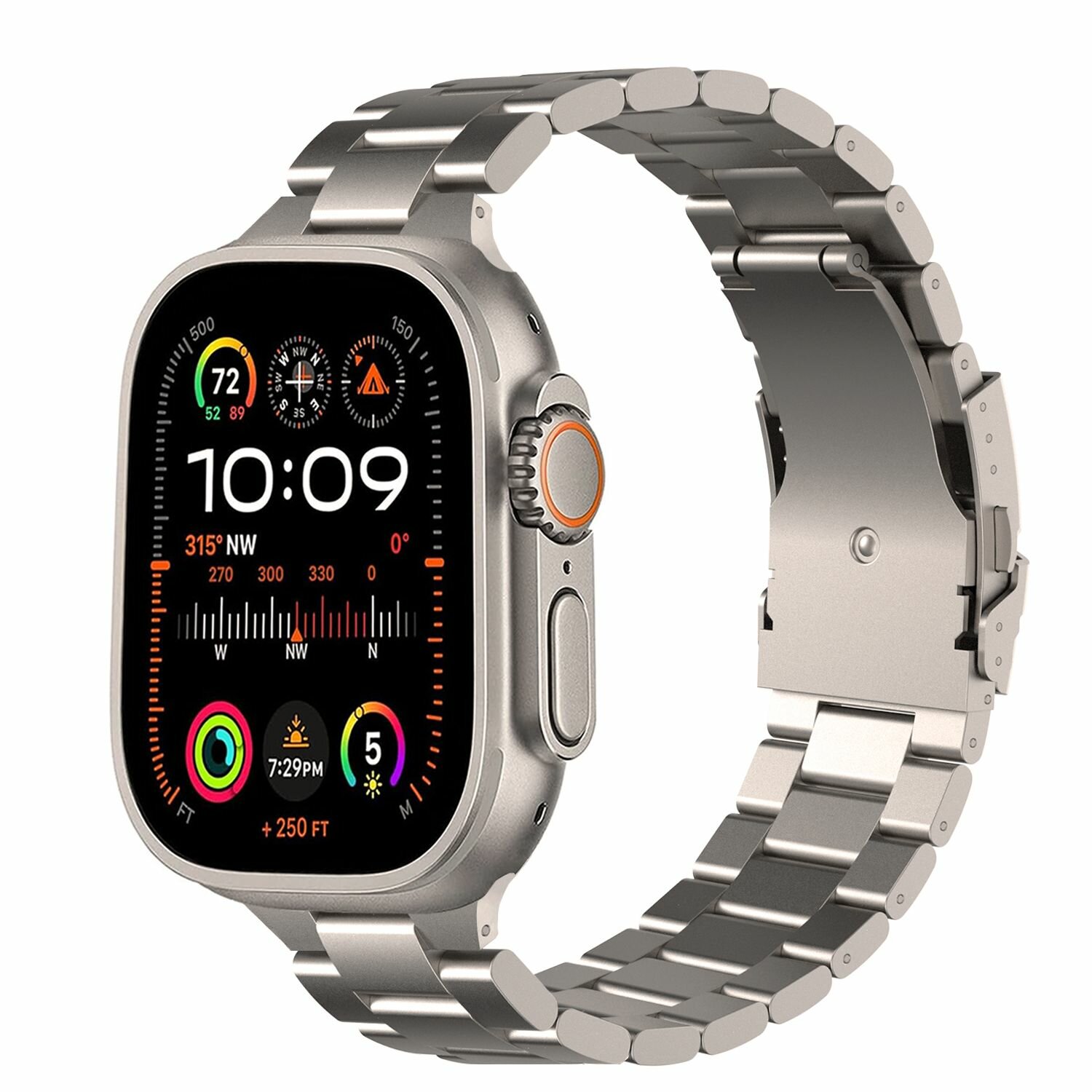 Премиальный титановый браслет для Apple Watch, адаптированный под модели 46, 49, 45, 44 и 42 мм, позиционируется как эксклюзивная альтернатива ремешку для iWatch Ultra 3, 2, Series 10, 9, 8, 7, SE, 6, 5, 4, 3, выполненный из высокопрочного сплава.