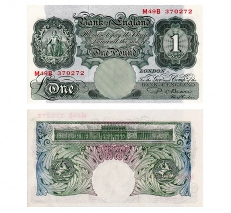 1 фунт 1948 Великобритания, сувенирная копия, банкноты и купюры редкие коллекционные