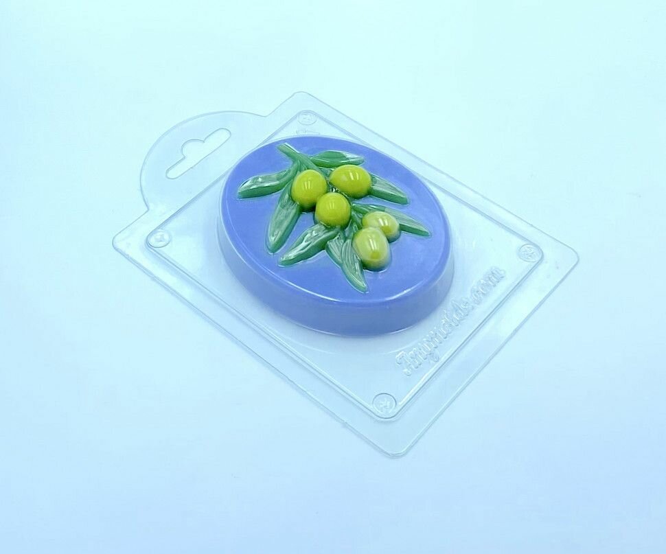 Олива на овале, - формочка пластиковая для изготовления мыла, шоколада и гипсовых отливок