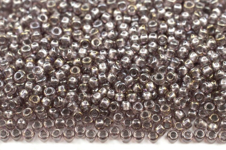 Бисер японский TOHO круглый 15/0 #1010 аметист, серебряная линия внутри, 10 грамм
