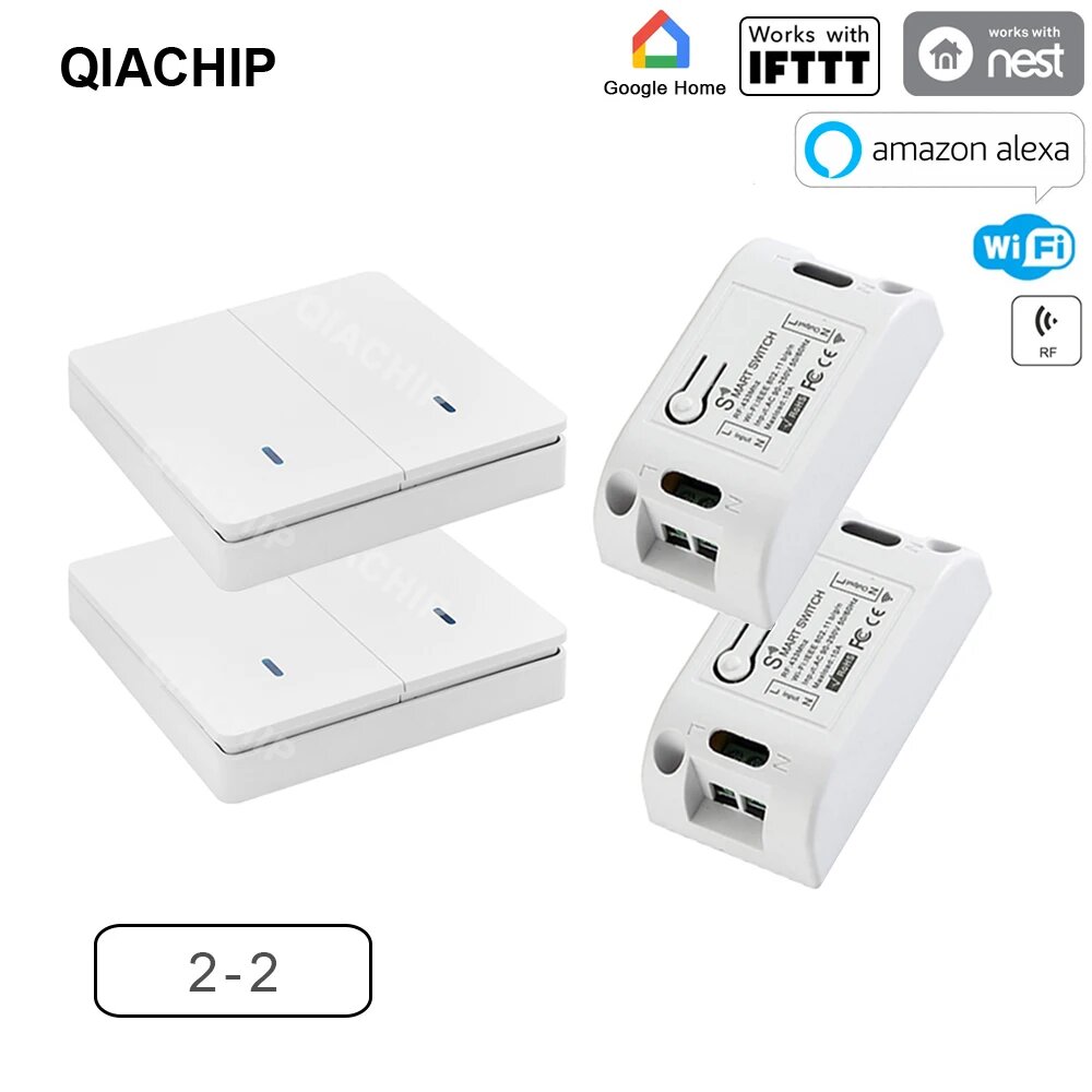 QIACHIP Умный выключатель Wi-Fi 2, Цвет: 2 T2Smart switch