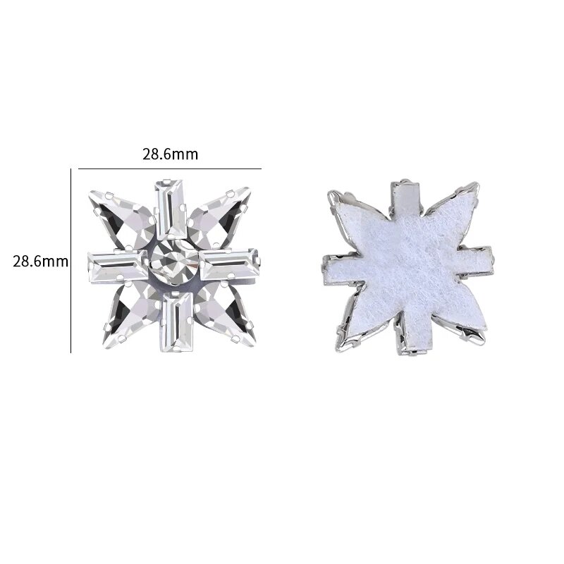 Набор из 2 штук, вышитые стразами заплатки QIAO 2.8cm