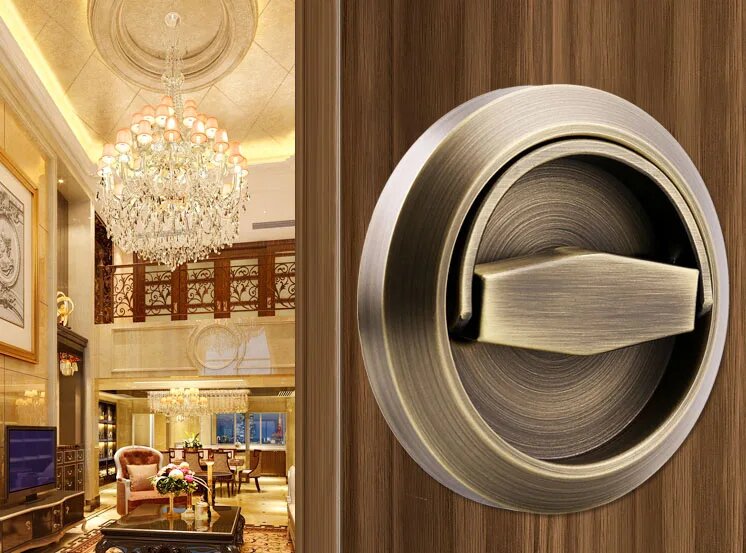 Невидимая дверная ручка KAK 304 из нержавеющей стали Green Bronze