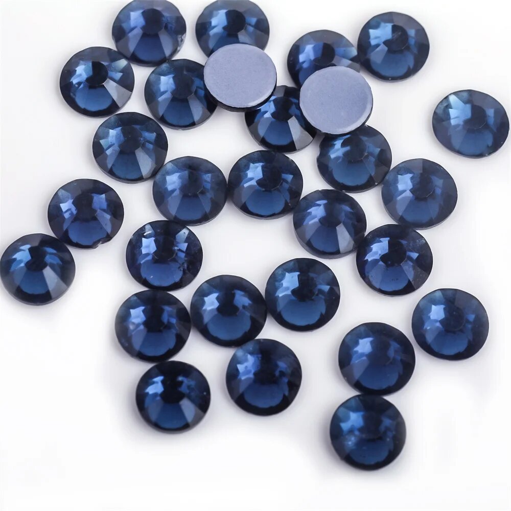 Хот фикс стразы ZhanwSP кристаллы стекло SS6-SS30 Темно-синий, ss16 1440pcs, Montana