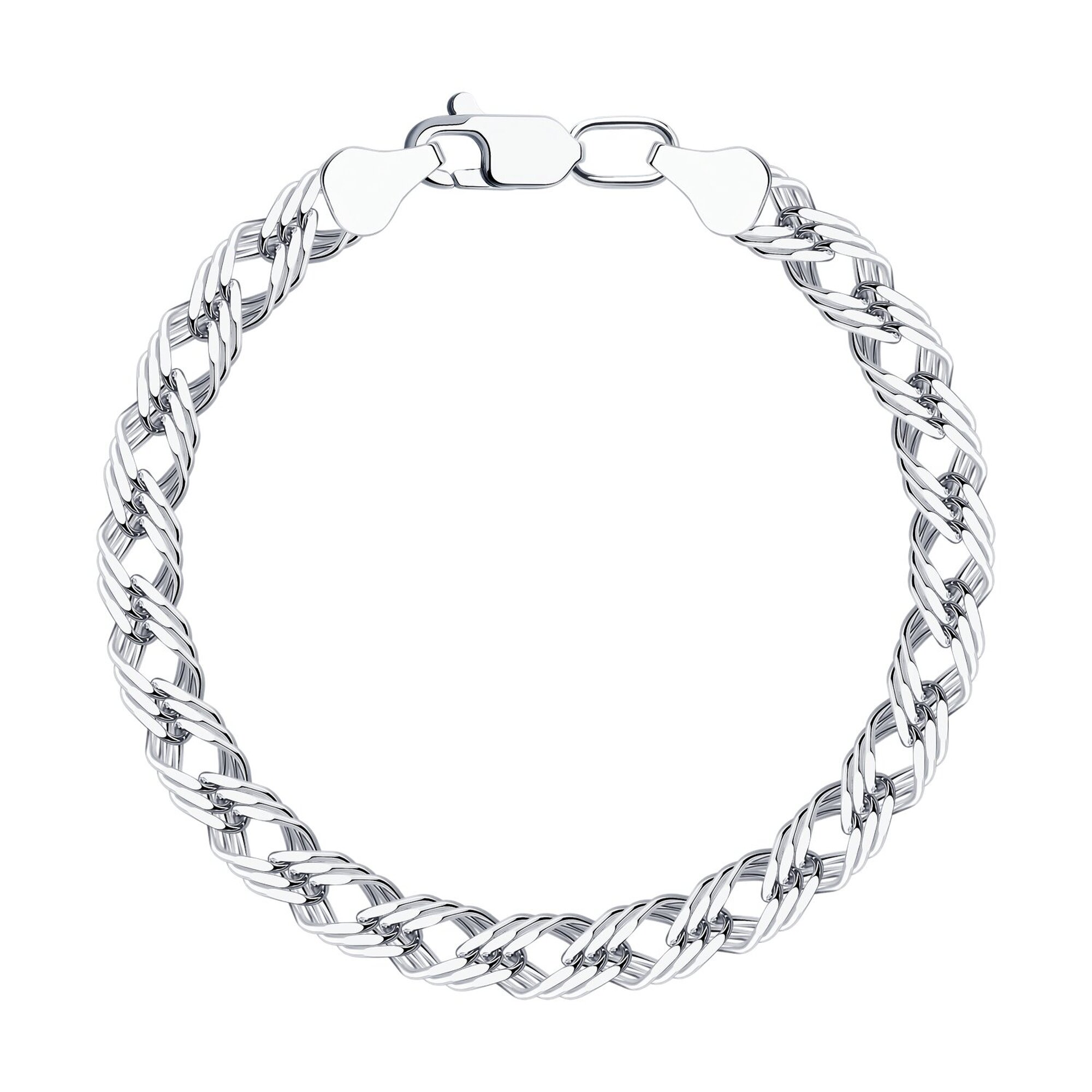 Браслет, серебро, 925 проба, родирование