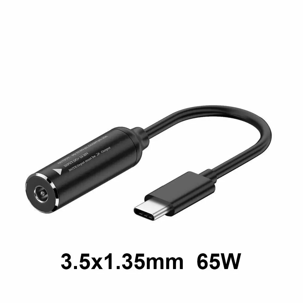 Адаптер питания DC в Type C PD 65 Вт 3.5x1.35mm