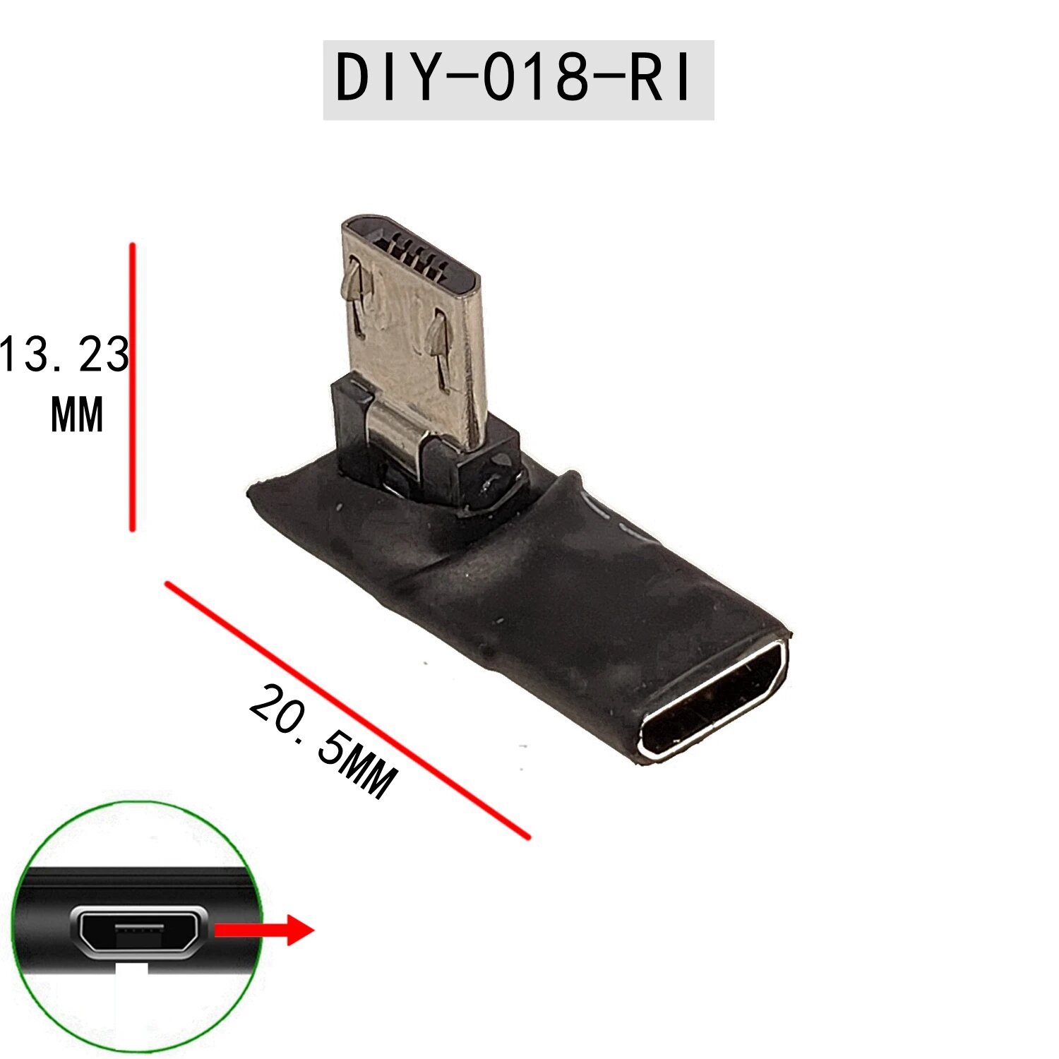 Micro USB - Mini USB переходник DIY-018-V8RI-V8F