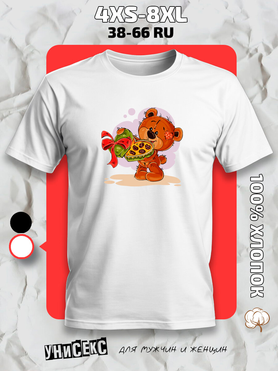 Футболка с принтом Плюшевый мишка