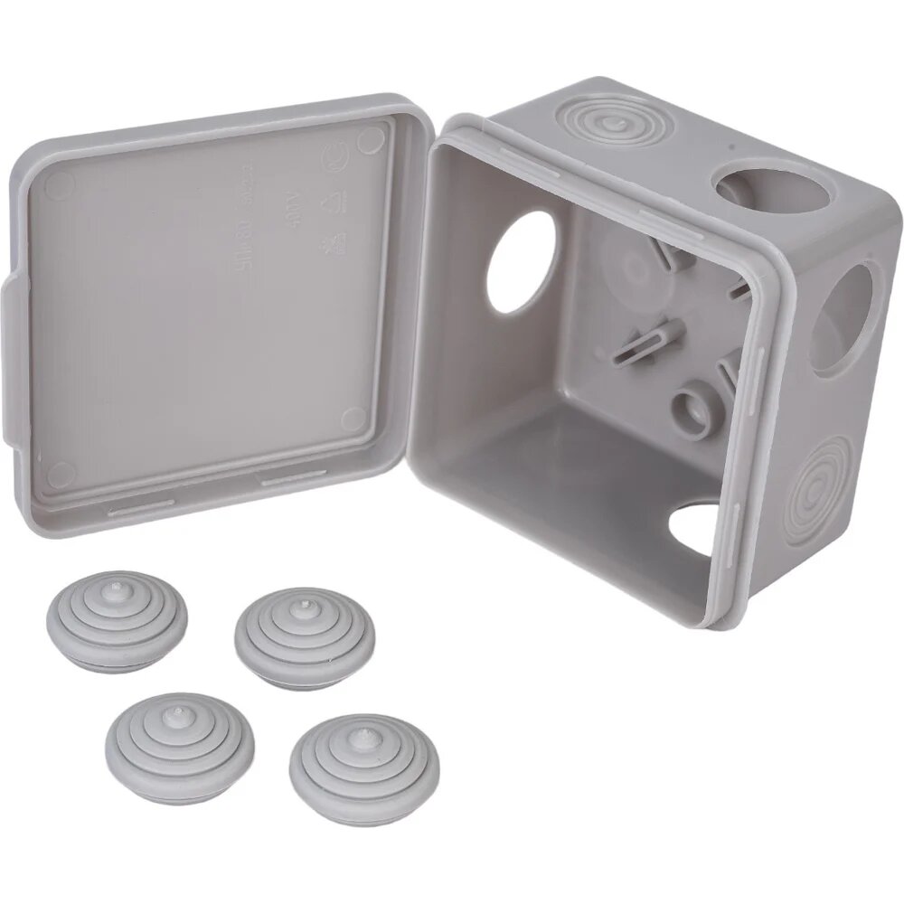 Коробка распределительная TDM ELECTRIC 80х80х50мм, крышка, IP54, 7 входов SQ1401-0512