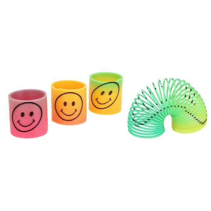 Пружинка-радуга Весёлый смайл , (12 шт)