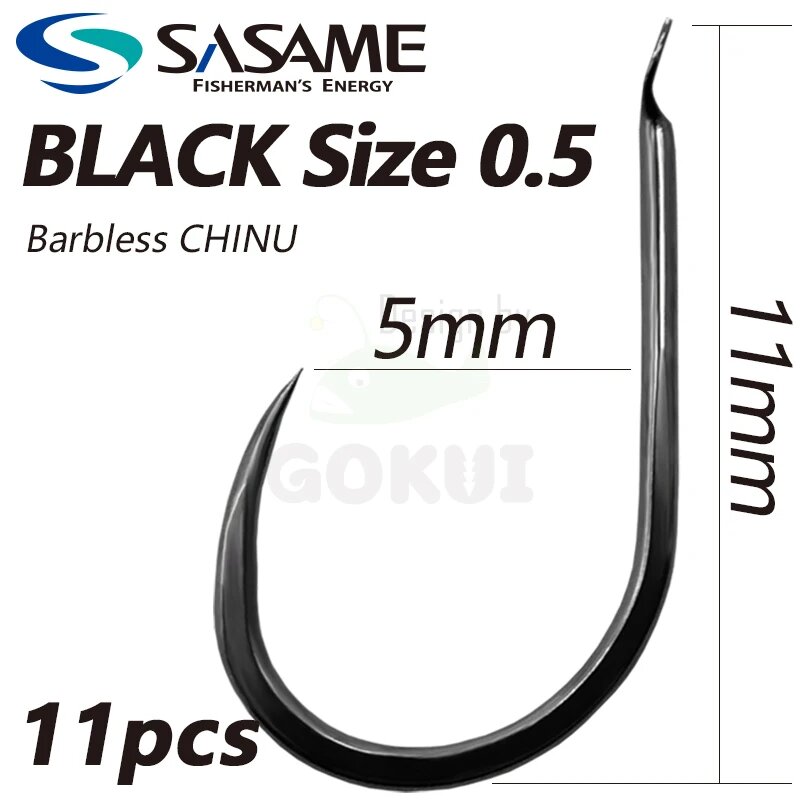 SASAME Barbless Chinu крючки из высокоуглеродистой стали Barbless 0.5 10pcs