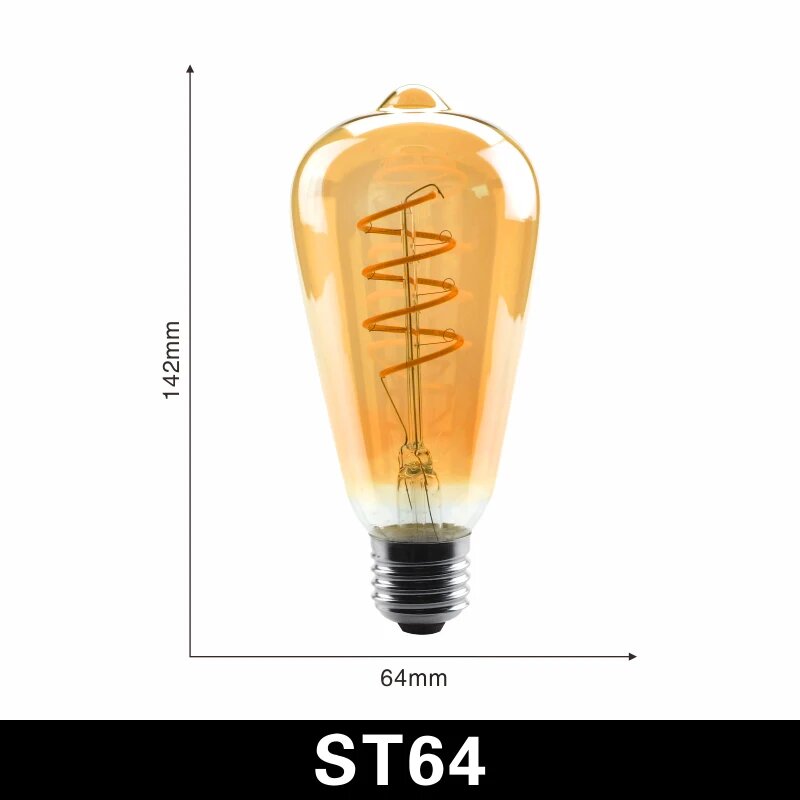 Спиральная светодиодная лампа DEEMOPA E14 E27 4W 2200K ST64