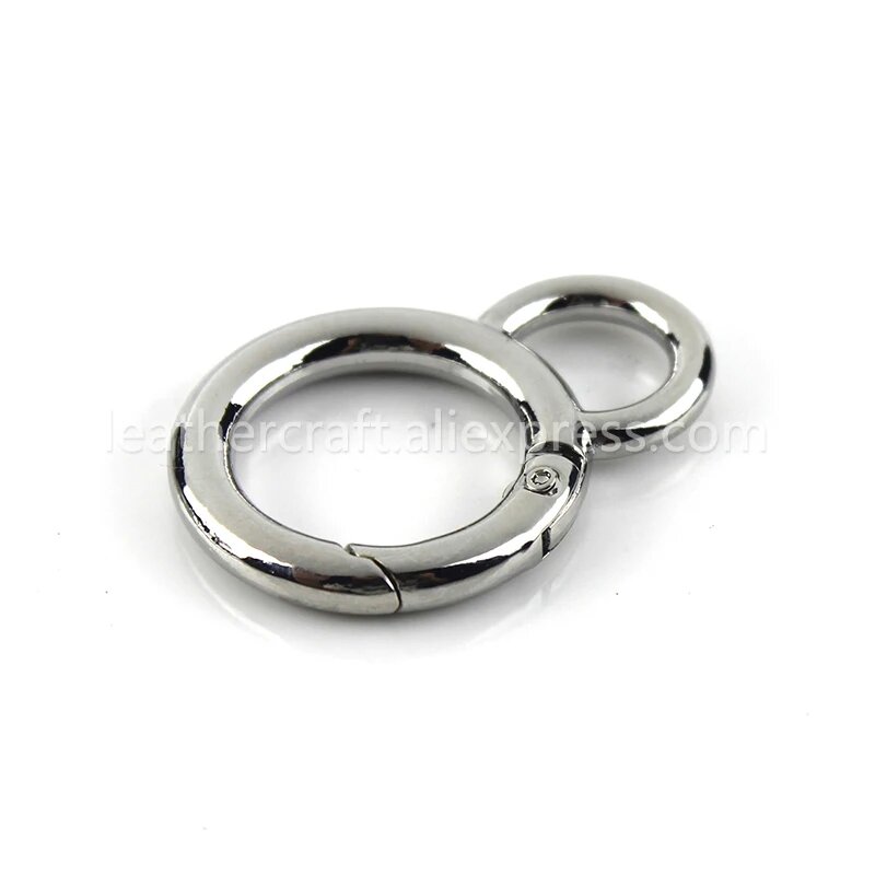 Металлические двойные круглые карабины Silver