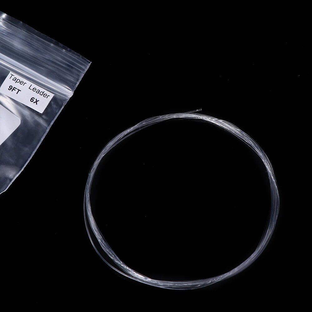 Нейлоновая леска для нахлыста 9 футов, прозрачная, 1X/2X/3X/4X/5X/6X