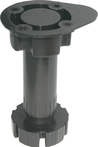 Опора кухонная регулируемая Н95-130, пластмасса черная комплект 4штуки