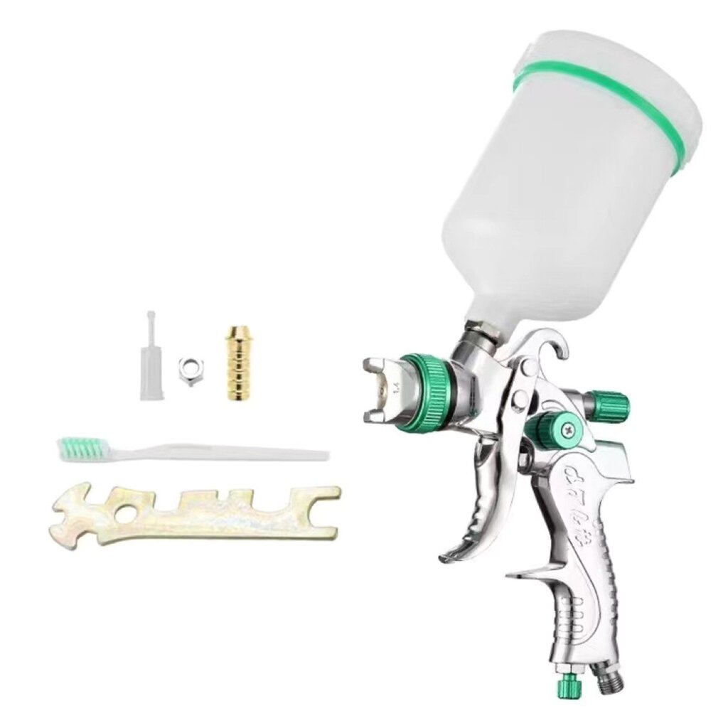 Краскопульт HVLP с соплом 1.4-3.0 мм, чашей для смешивания для лака, грунтовки и краски
