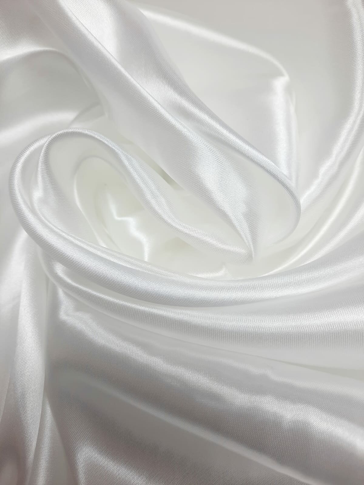 Подкладочный атлас, белый