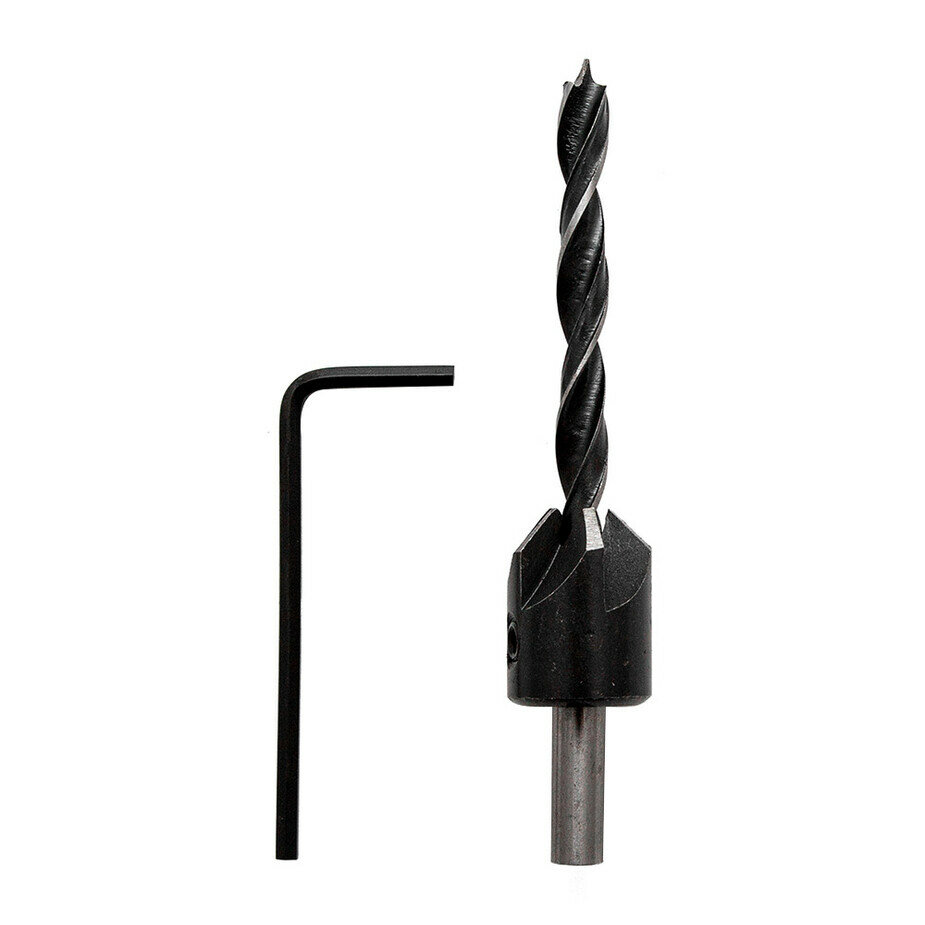 Сверло по дереву спиральное 6х93 мм с зенкером (2 шт.)