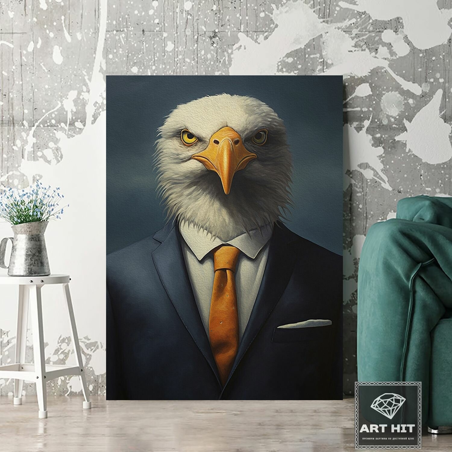 Картина Орёл в костюме, 30х40 см.