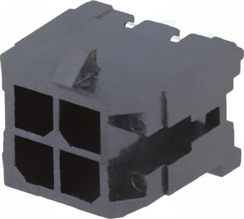 Гнездо MOLEX MX-43045-0412, Гнездо, провод-плата, "папа", Micro-Fit 3.0, 3мм, PIN: 4, THT, 5А, 1шт