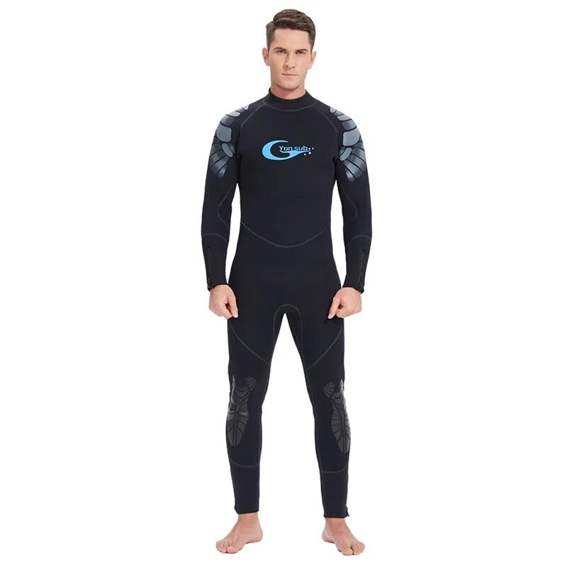 Мужской неопреновый гидрокостюм 5 мм черный YW5001 M