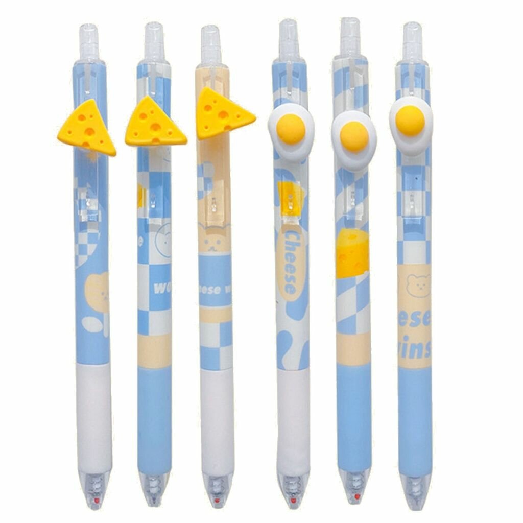 6 шт. Ручки-автоматы с гелевой пастой 0.5 мм