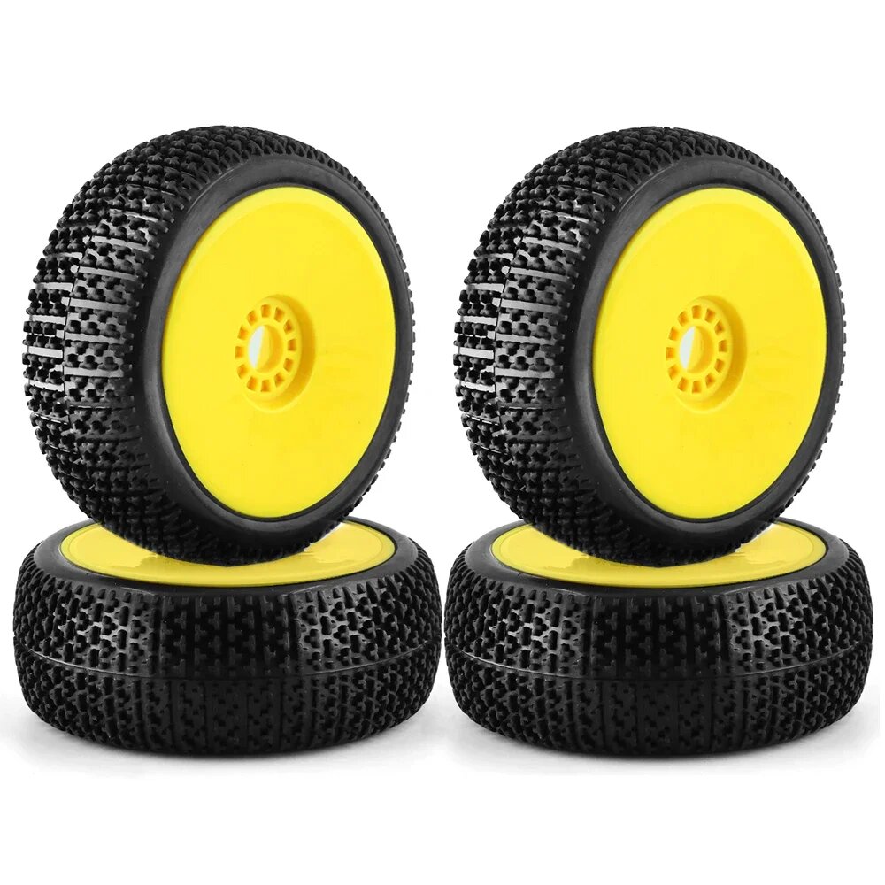RC колеса Skyquist 1/8 резиновые 17 мм для багги Yellow