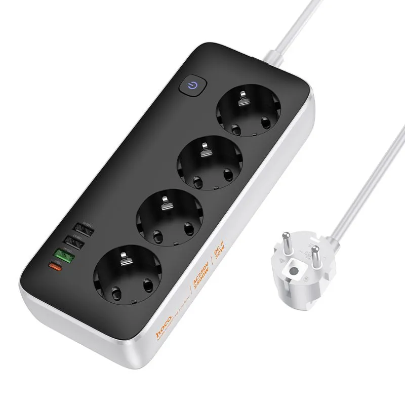 Сетевой фильтр Hoco AC22 PD30W 3m черный