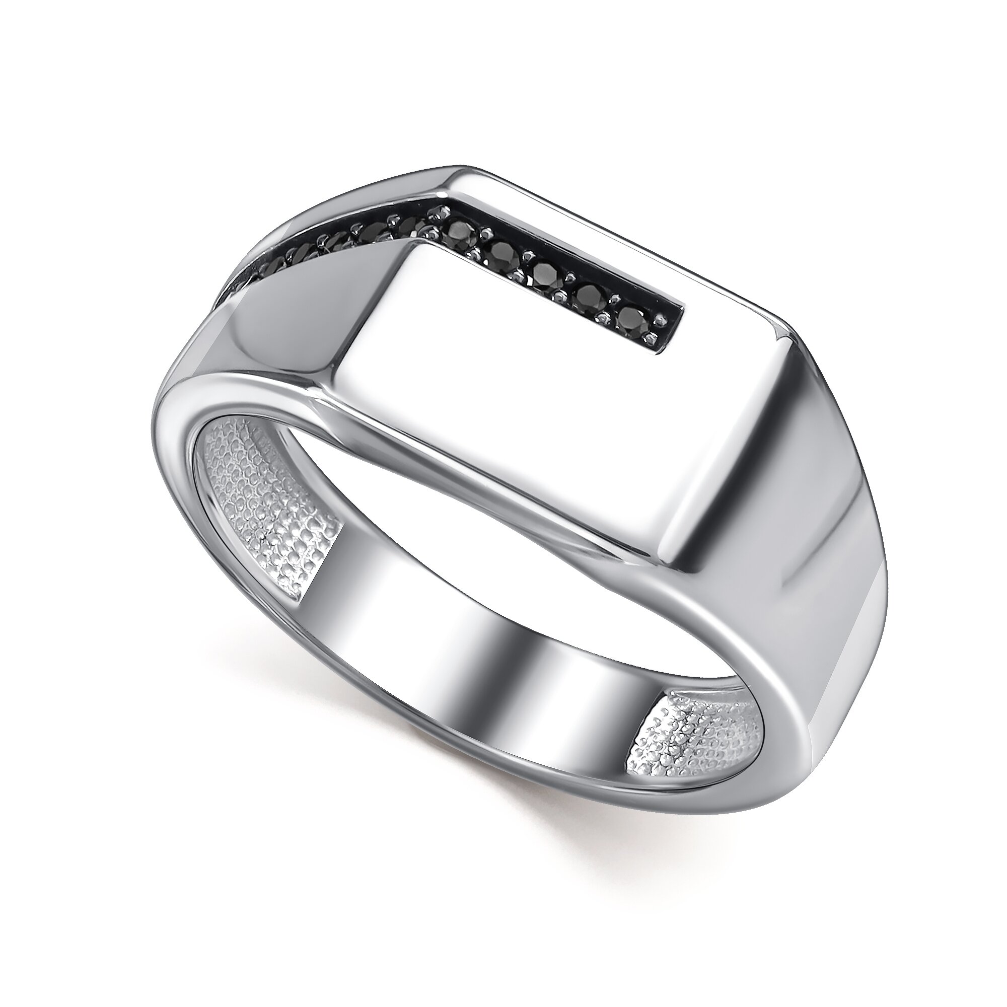 Кольцо дорожка, серебро, 925 проба, родирование, фианит