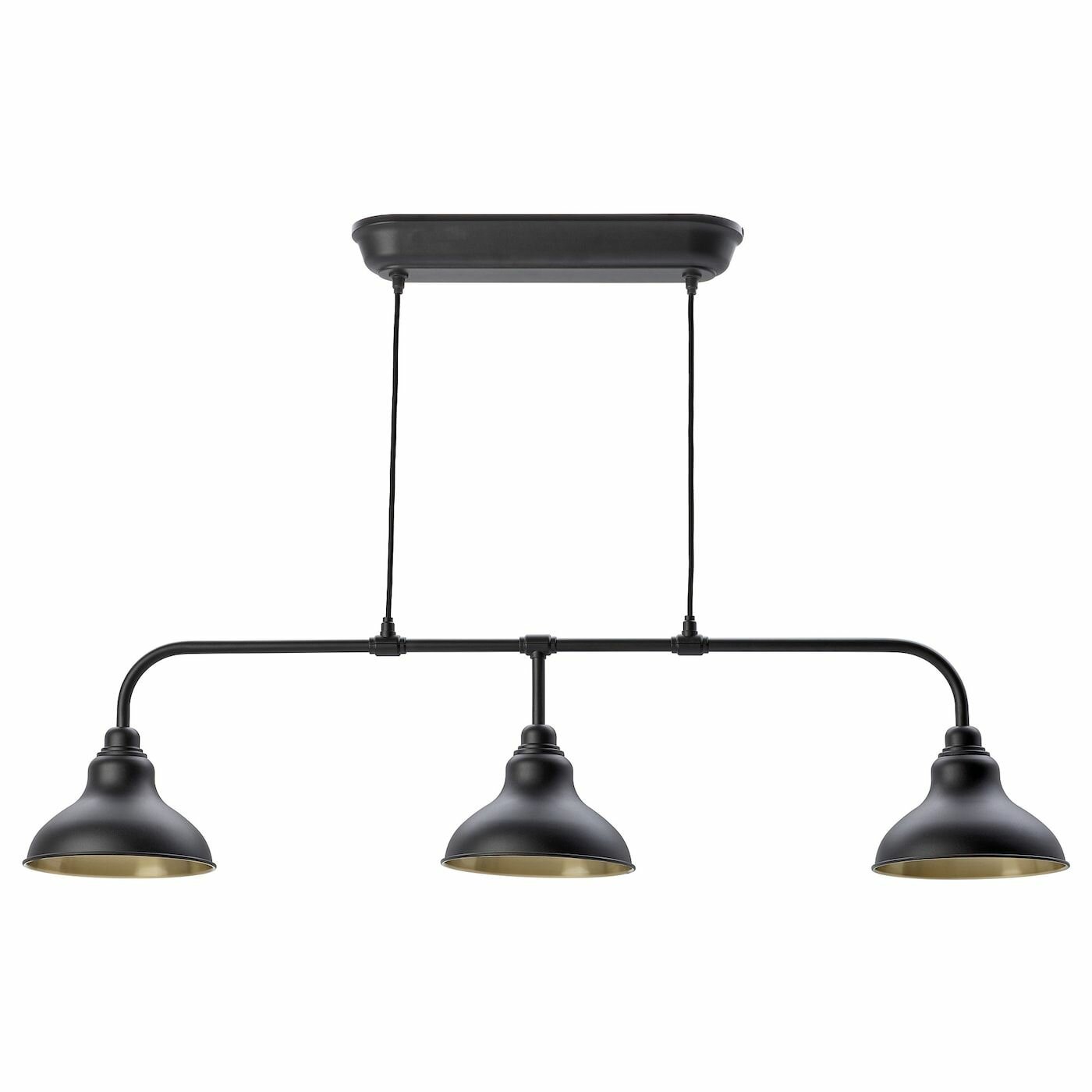 Подвесной светильник / 3 лампы IKEA AGUNNARYD 303.421.63, 122 см, черное