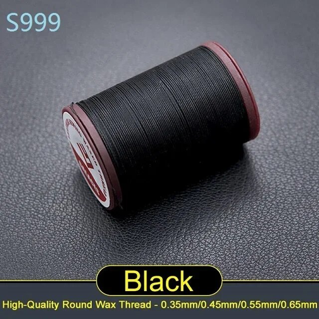 Tepoztec вощеная нить для кожи 0,55 мм 80 м Черный, S999 - Black