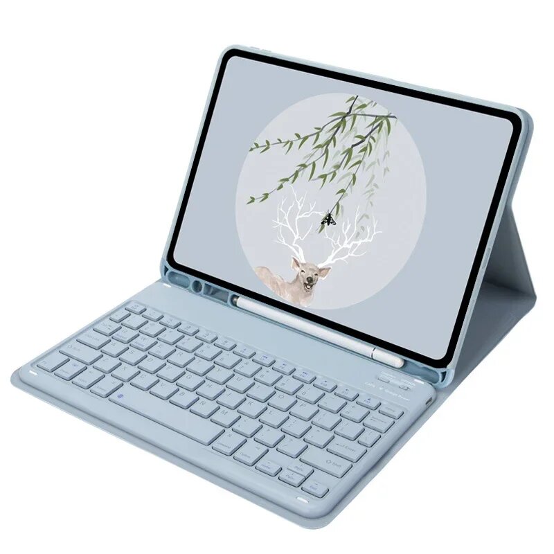 Для Galaxy Tab S7 S8 11-дюймовый чехол с клавиатурой Teclado для Samsung S7 S8 S9 FE S9 Русский Испанский Иврит Португальский чехол для планшета