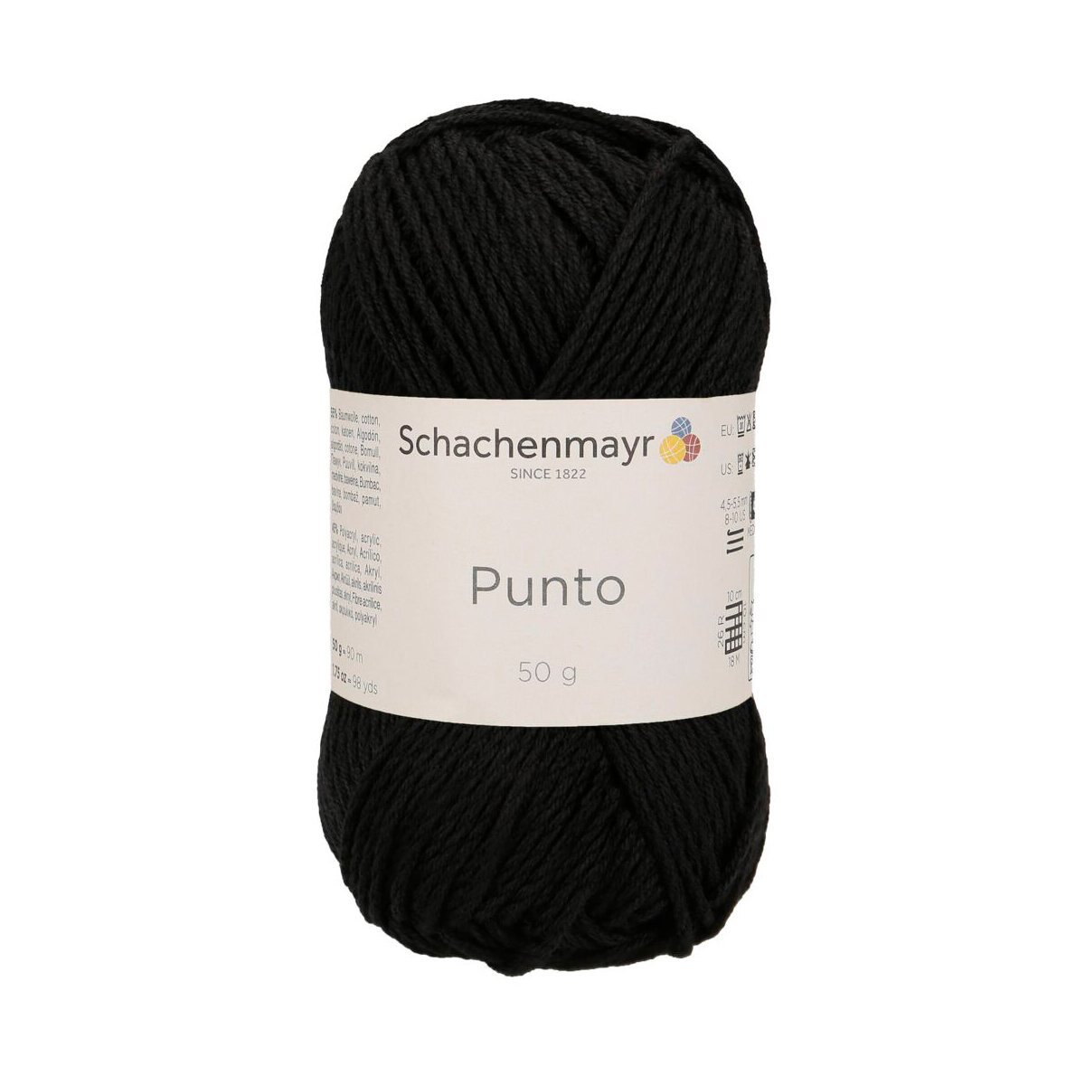 Punto /Пунто/ пряжа Schachenmayr, MEZ, 9807596 (00099, schwarz, черный)