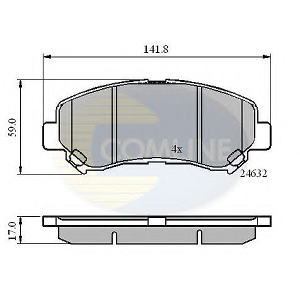 COMLINE CBP01577 (410600023R / D1060JD00A) колодки пер nis qashqai / x-trail 07-