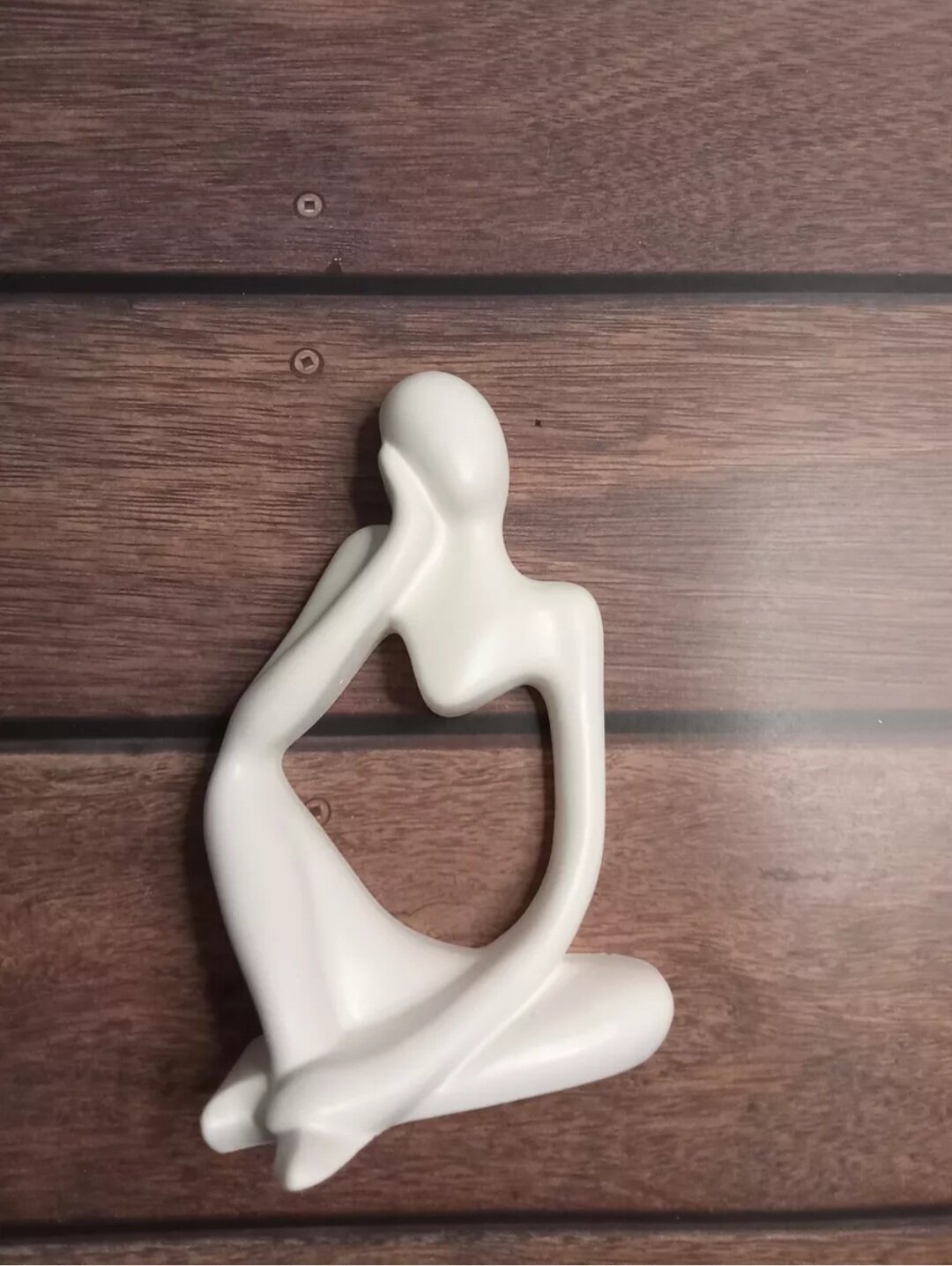 1 штука из Набора статуэток "Мыслители", мрамор, декоративный, белый, 12x12x5.5см, номер 2