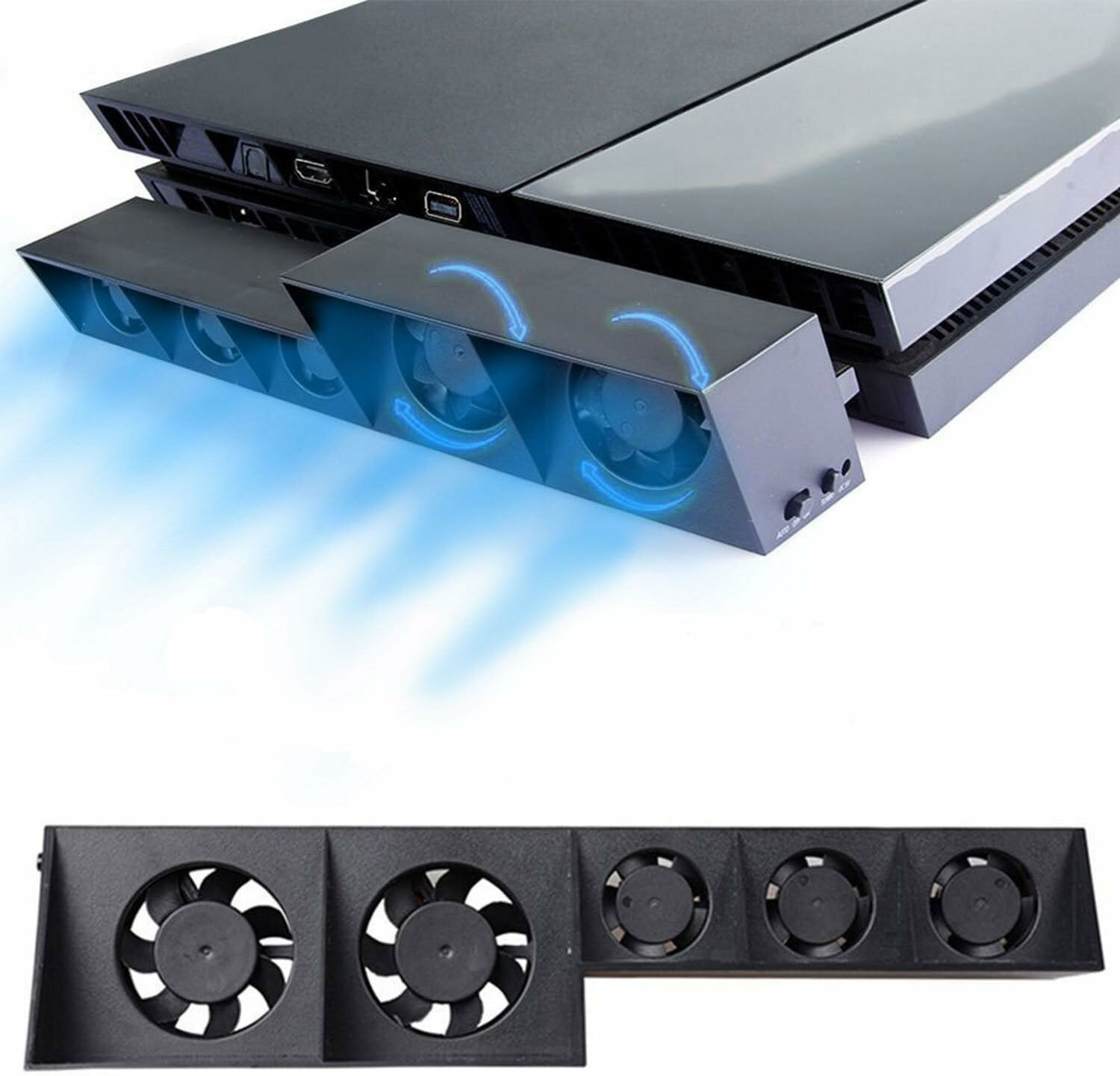 PS4 Автоматический охлаждающий вентилятор, внешний USB охладитель Автоматический датчик температуры для управления радиатором, совместимый с PlayStation