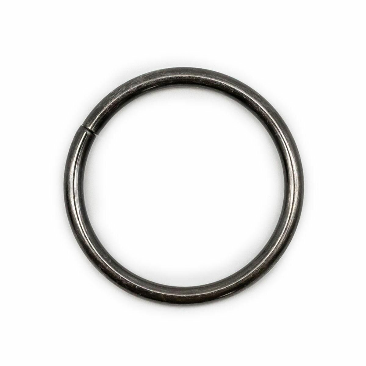 Соединительные кольца айрис Разъемные, 40х4 мм, цвет Черный никель, 816-011, 100 шт