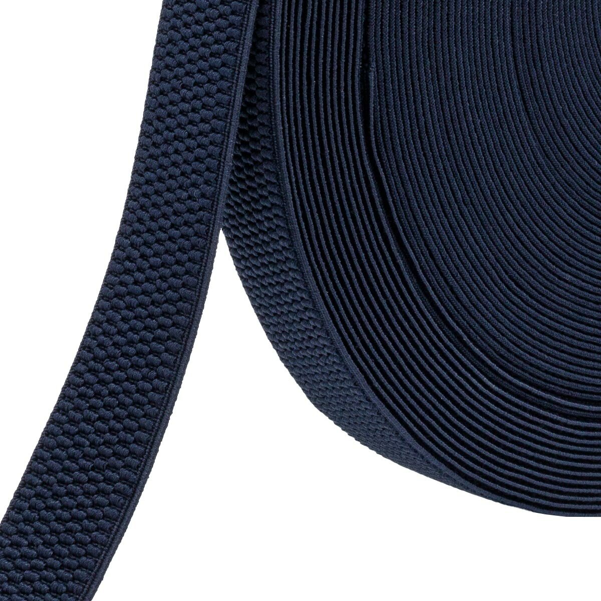Резинка для шитья широкая, 25мм*25м, эластичность 200%, 15,75 г/м, 233 индиго синий