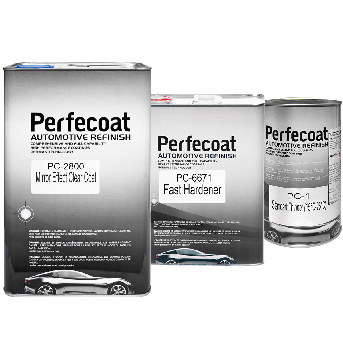 Лак UHS 2+1 Mirror Effect PC-2800 FAST c разбавителем и быстрым отвердителем PERFECOAT (5л+2,5л+1л)