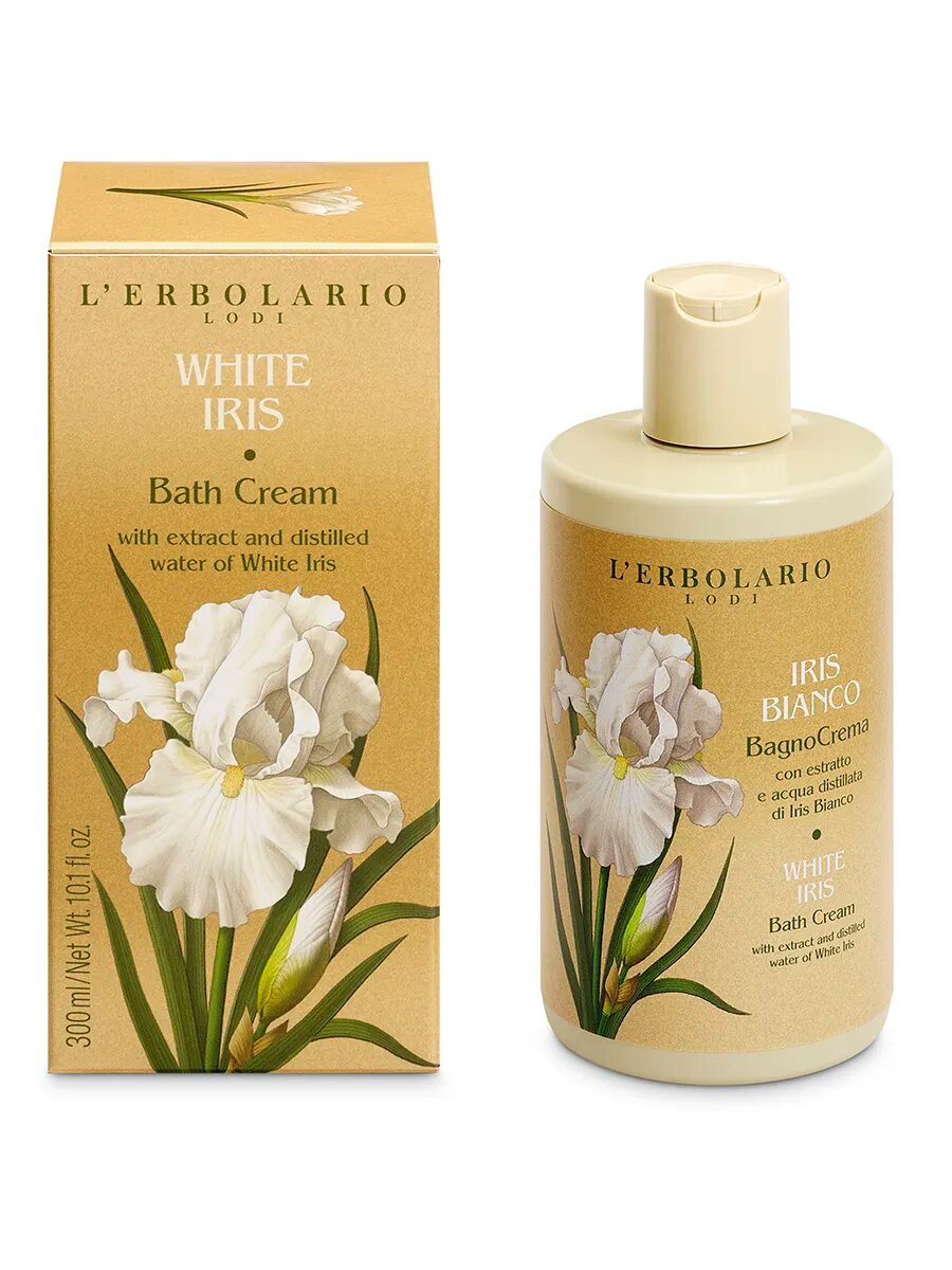 Очищающий гель-крем L'ERBOLARIO WHITE IRIS, увлажняющий, для любого типа кожи, 300мл