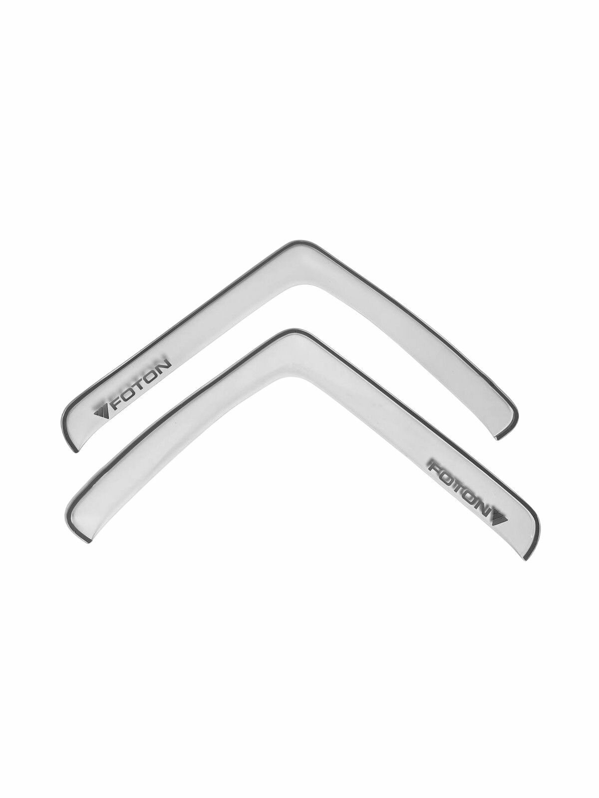 Дефлектор двери (ветровики) с лого на FOTON AUMAN, Прозрачные