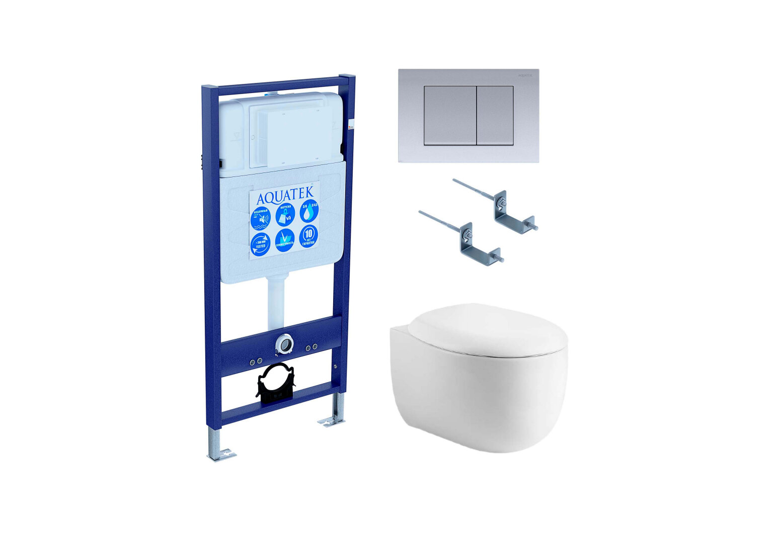 Унитаз с инсталляцией Акватек Альтаир SET AQUATEK альтаир cm-011 4в1